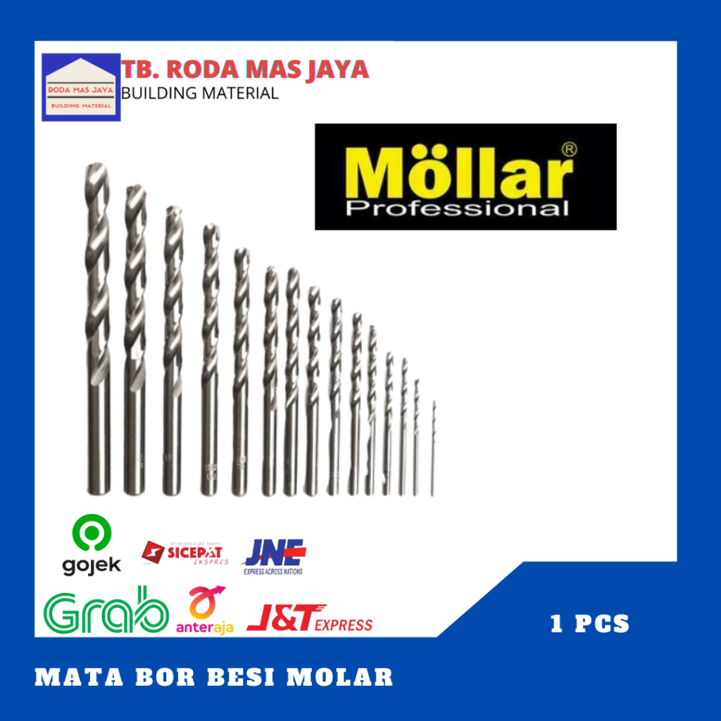 Jual Mata Bor Besi/Twist Drill Bit Molar 5MM/6MM/8MM/10MM/12MM | Shopee ...