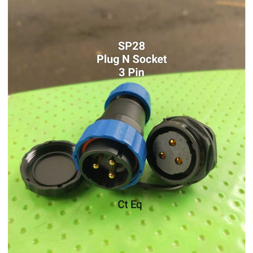 Jual Konektor SP28 3 Pin Plug n Socket IP68 Panel Mount konektor Steker | Shopee Indonesia