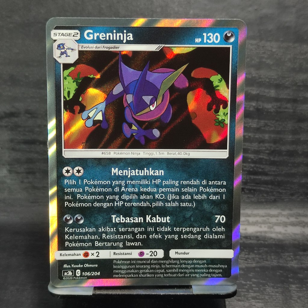 Jual Kartu Pokemon Greninja - KEGELAPAN - regC Hologram 106/204 AC3b ...