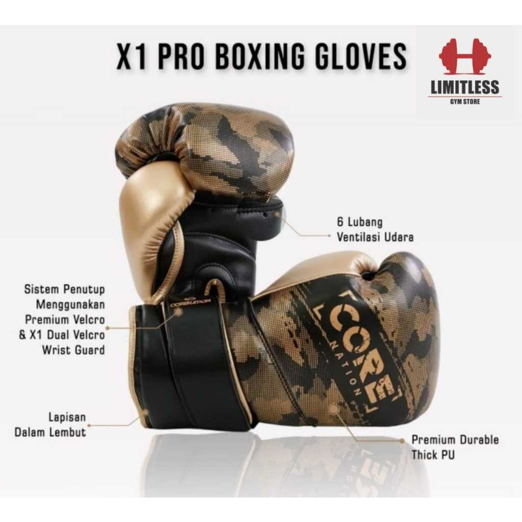 Jual X1 PRO PREMIUM BOXING GLOVES - Sarung Tinju High Quality | Shopee ...