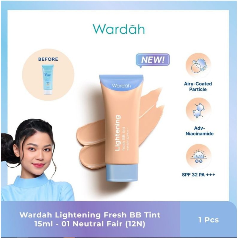 Jual Wardah Lightening Fresh BB Tint 15ml - 01 Neutral Fair (12N ...