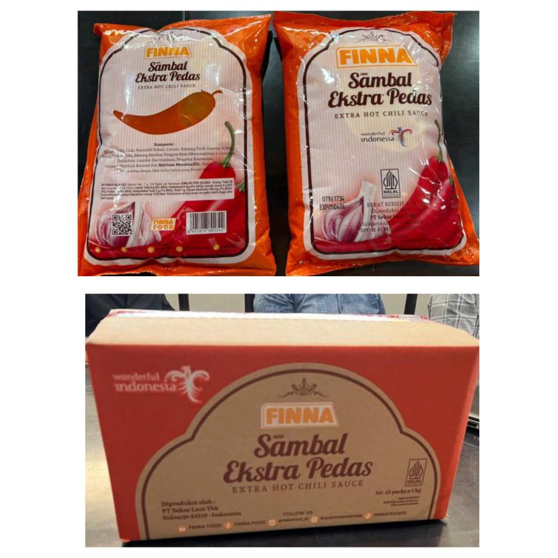 Jual Saos Finna Extra Pedas 1 kg original saos mie gacoan exp 2026 ...