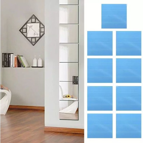 Jual Cermin Stiker Tempel Dinding Persegi 15x15 Cm / Mirror Wall ...