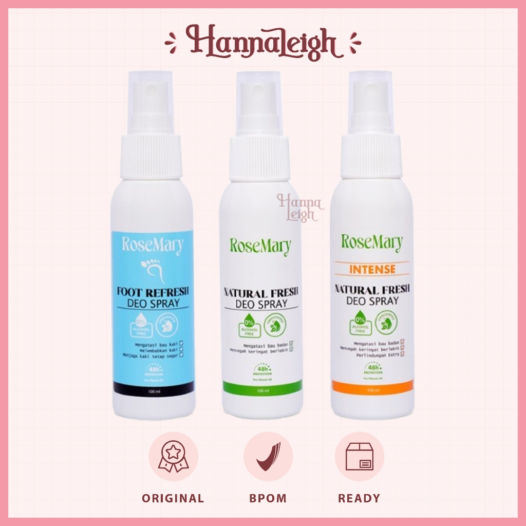 Jual ROSEMARY - Foot Refresh Deo Spray || Natural Fresh Deo Spray ...