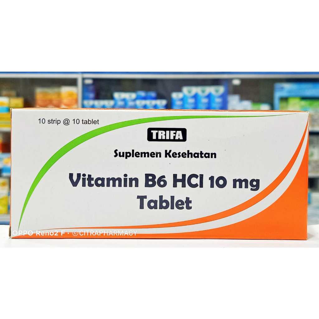 Jual Vitamin B6 HCl 10MG 𝐓𝐑𝐈𝐅𝐀 𝟏 𝐊𝐎𝐓𝐀𝐊 𝐈𝐒𝐈 𝟏𝟎𝟎 𝐓𝐀𝐁𝐋𝐄𝐓 - Menjaga Fungsi Sistem Saraf, Otak dan ...