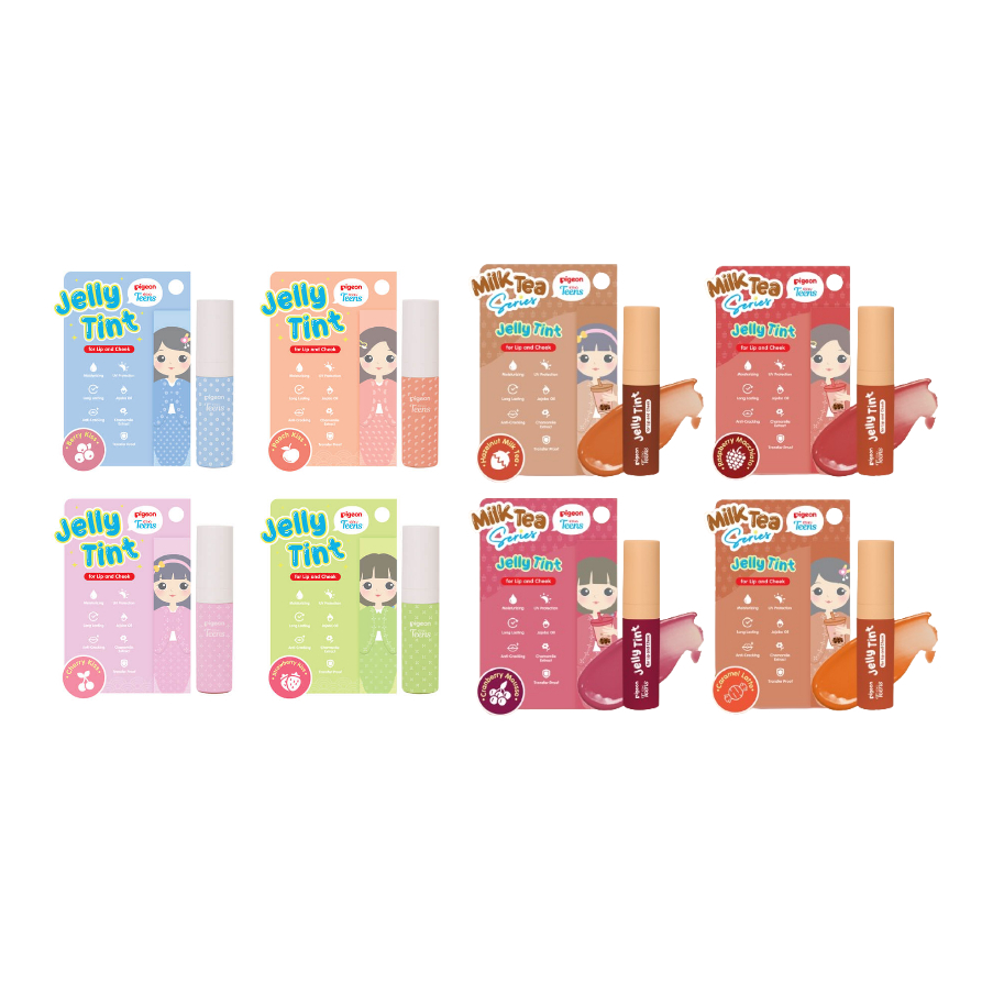 Jual PIGEON Teens Jelly Tint & Milk Tea Warna: - Aiko(Berry Kiss), Naomi(Cherry Kiss), Yuna ...
