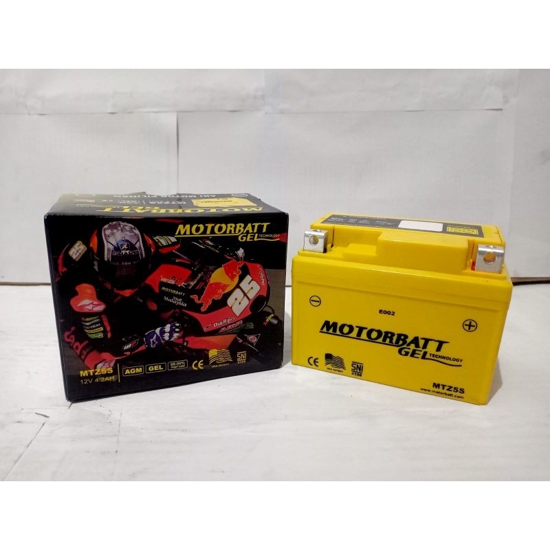 Jual BATTERY AKI BEAT VARIO MOTORBATT TECHNOLOGY GEL 12V 4AH MTZ5S ...