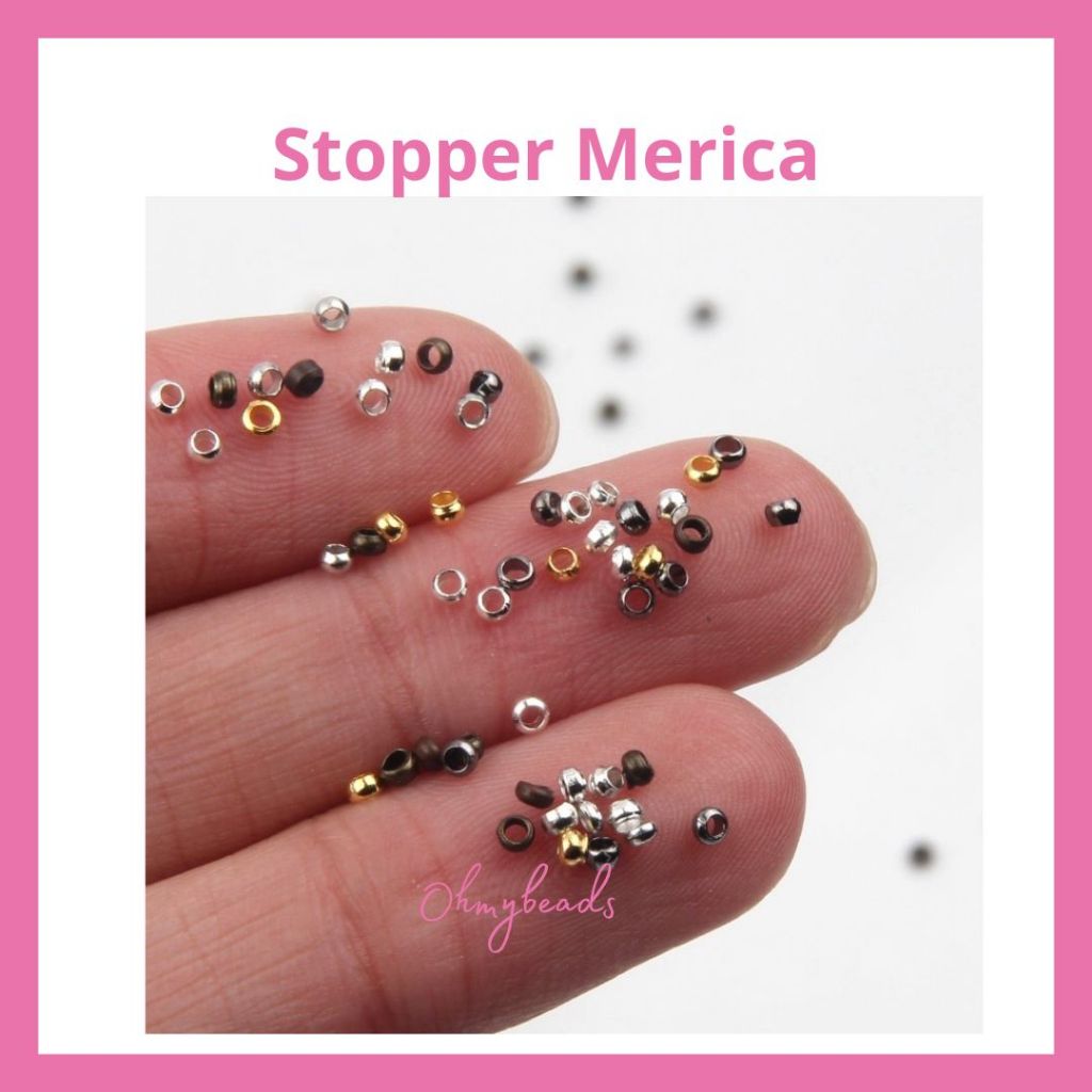 Jual Stopper Merica Bulat Silver Emas/ Stopper Manik / 1 Gram (88pcs ...