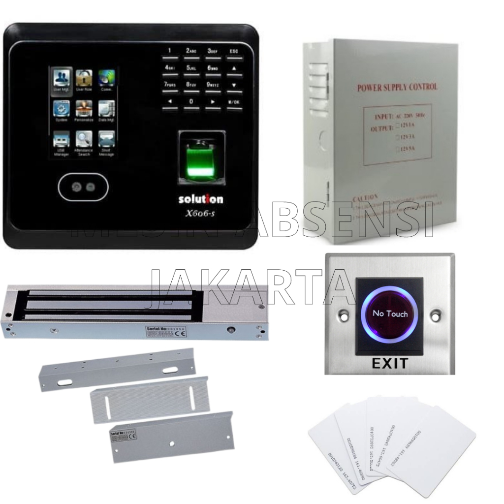 Jual access control solution X606-S mesin absensi wajah + akses door finger | Shopee Indonesia