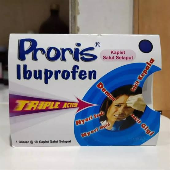 Jual Proris Ibuprofen Triple Action isi 10 Kaplet - Mengatasi Demam ...