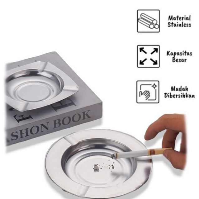 Jual Asbak Rokok Stainless - Tempat Abu Rokok | Shopee Indonesia