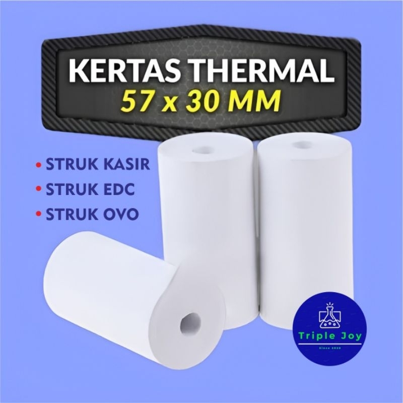 Jual Kertas Struk Thermal Paper 57x30 Kertas Struk Kasir Coreless 57 x ...