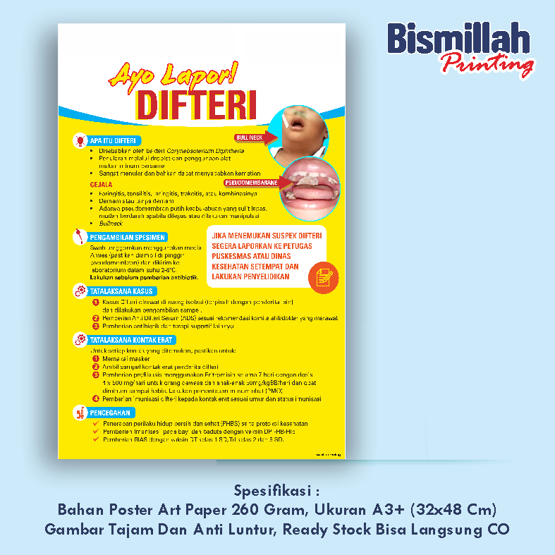 Jual Poster Kesehatan Ayo Lapor Difteri | Shopee Indonesia