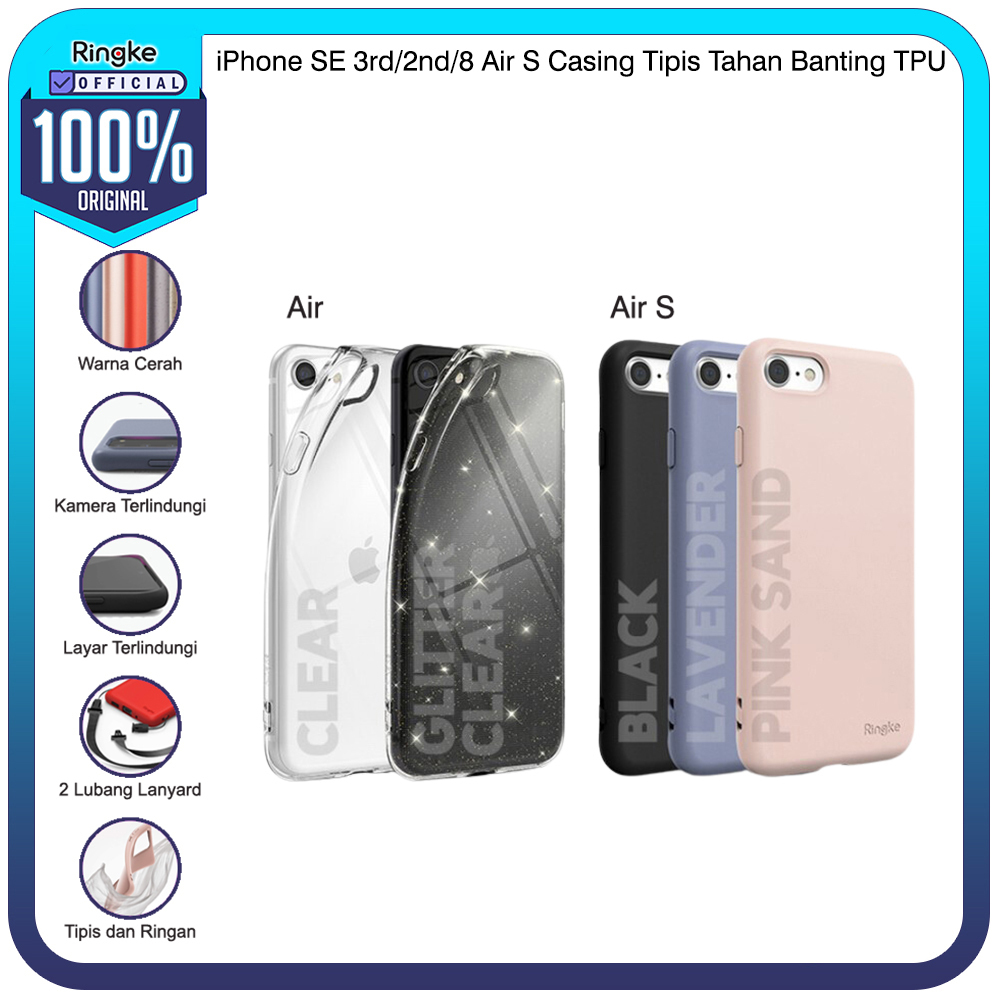 Jual Ringke iPhone SE 3rd / 2nd / 8 Air S Casing Tipis Tahan Banting ...