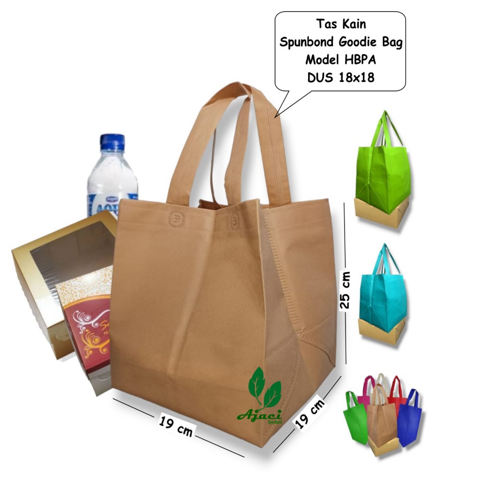 Jual Goodie Bag HBPA Dus Nasi Kotak 18x18 Tas Kain Spunbond Kantong ...