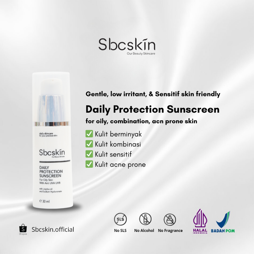 Jual Daily Protection Sunscreen with UVA UVB for Oily Skin 30 ml ...