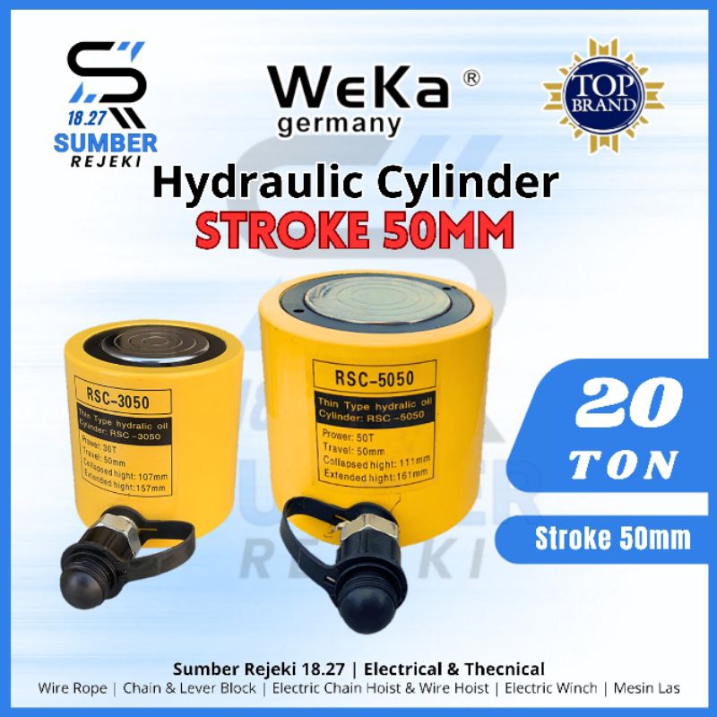 Jual Hydraulic Cylinder 20 Ton Stroke 50mm WEKA GERMANY | Shopee Indonesia