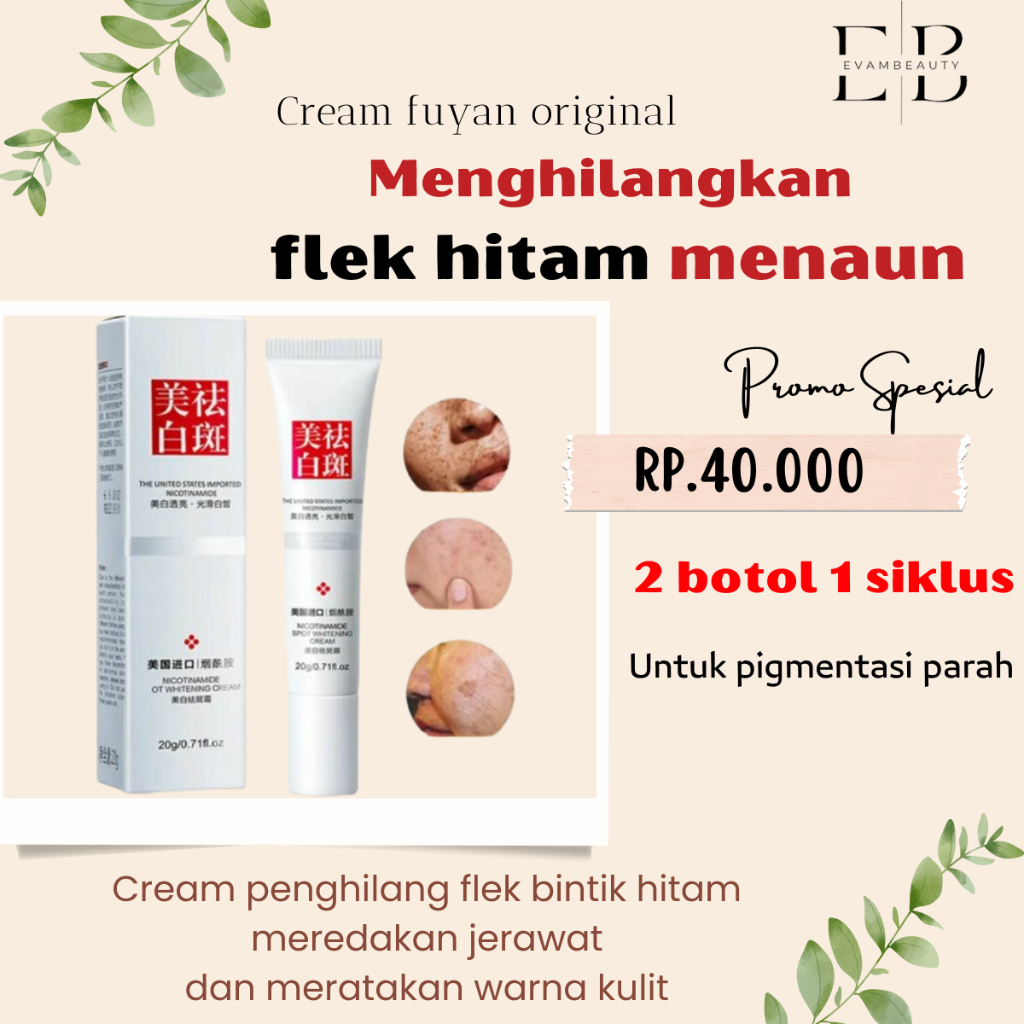 Jual FUYAN Cream Cina Salep Pemutih Efektif Penghilang Flek Bintik ...