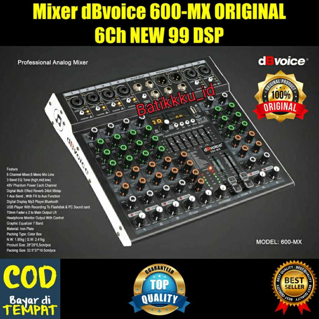 Jual Mixer dBvoice 600MX 600 MX ORIGINAL 6CH NEW 99 DSP DB VOICE ...