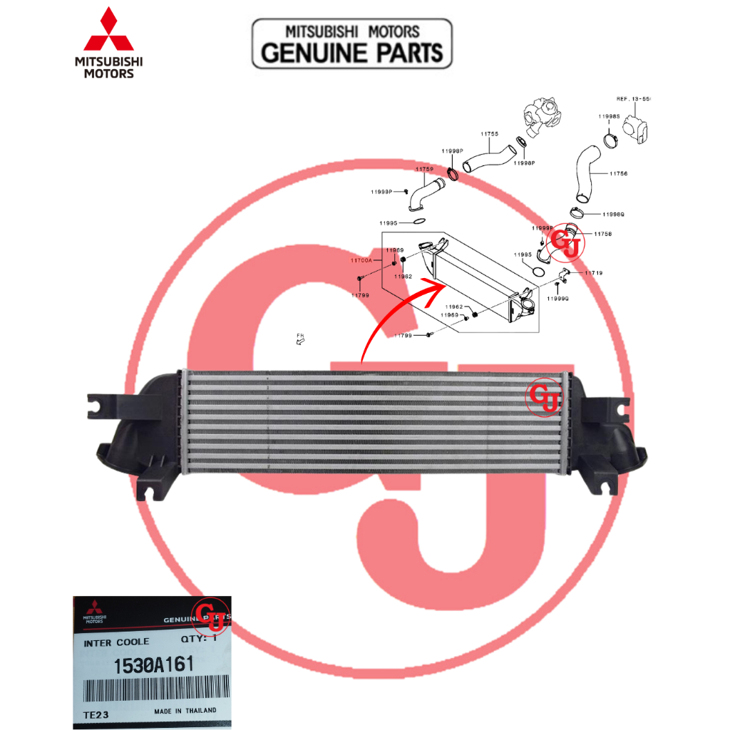 Jual INTERCOOLER ASSY MITSUBISHI PAJERO ALL NEW, PAJERO 2021 1530A161 ...