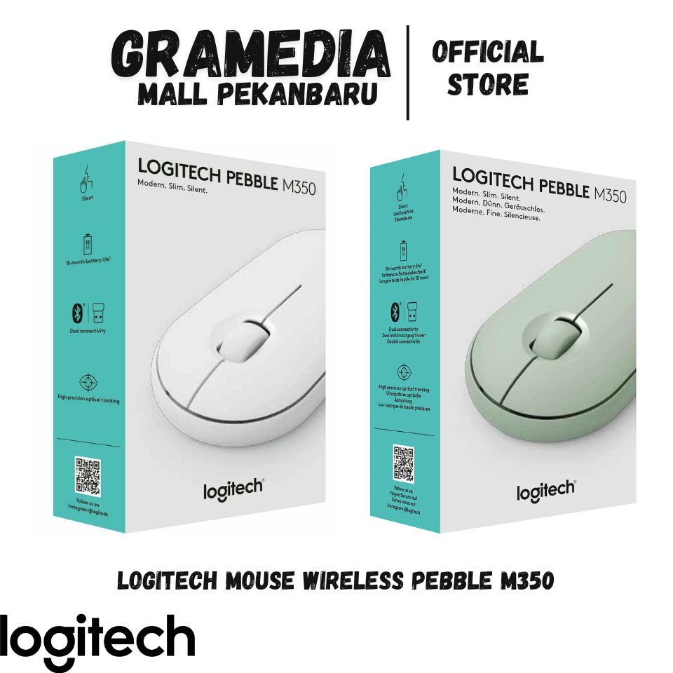 Jual LOGITECH MOUSE WIRELESS PEBBLE M350 (Original) | Shopee Indonesia