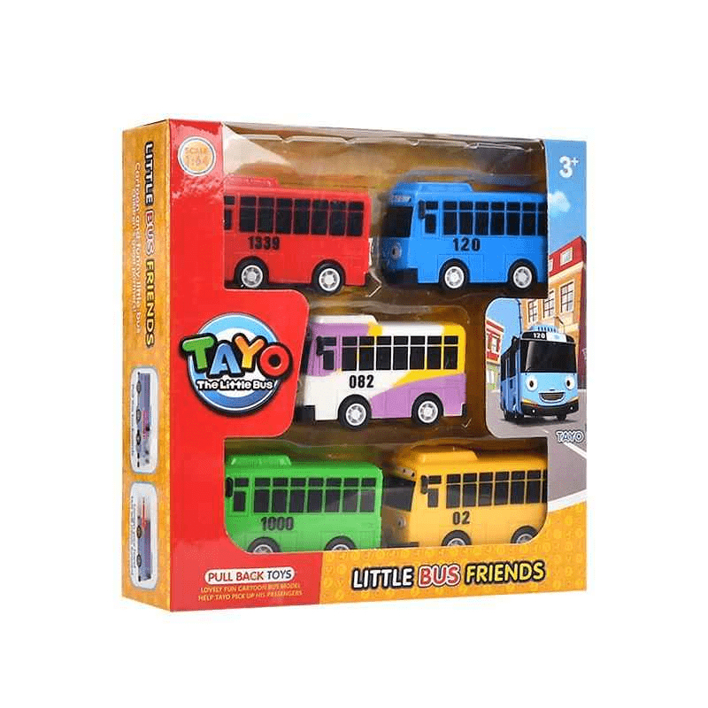 Jual Mainan Anak Bus Tayo The Little Bus Friends Pullback Tayo Set isi 5 pcs 2088-5 | Shopee ...