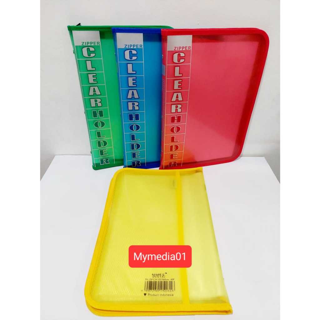 Jual CLEAR HOLDER ZIPPER RESLETING/DOKUMEN KEEPER ISI 60 TOPLA 555 ...