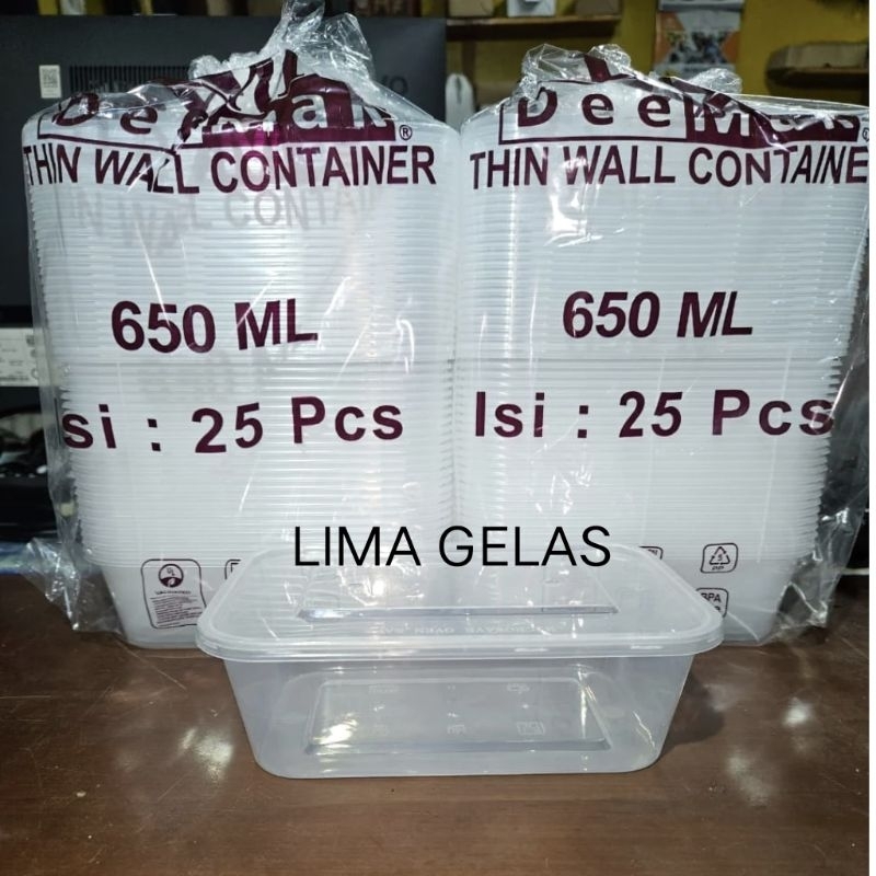 Jual Kotak Makan Plastik Thinwall Food Container Persegi Panjang