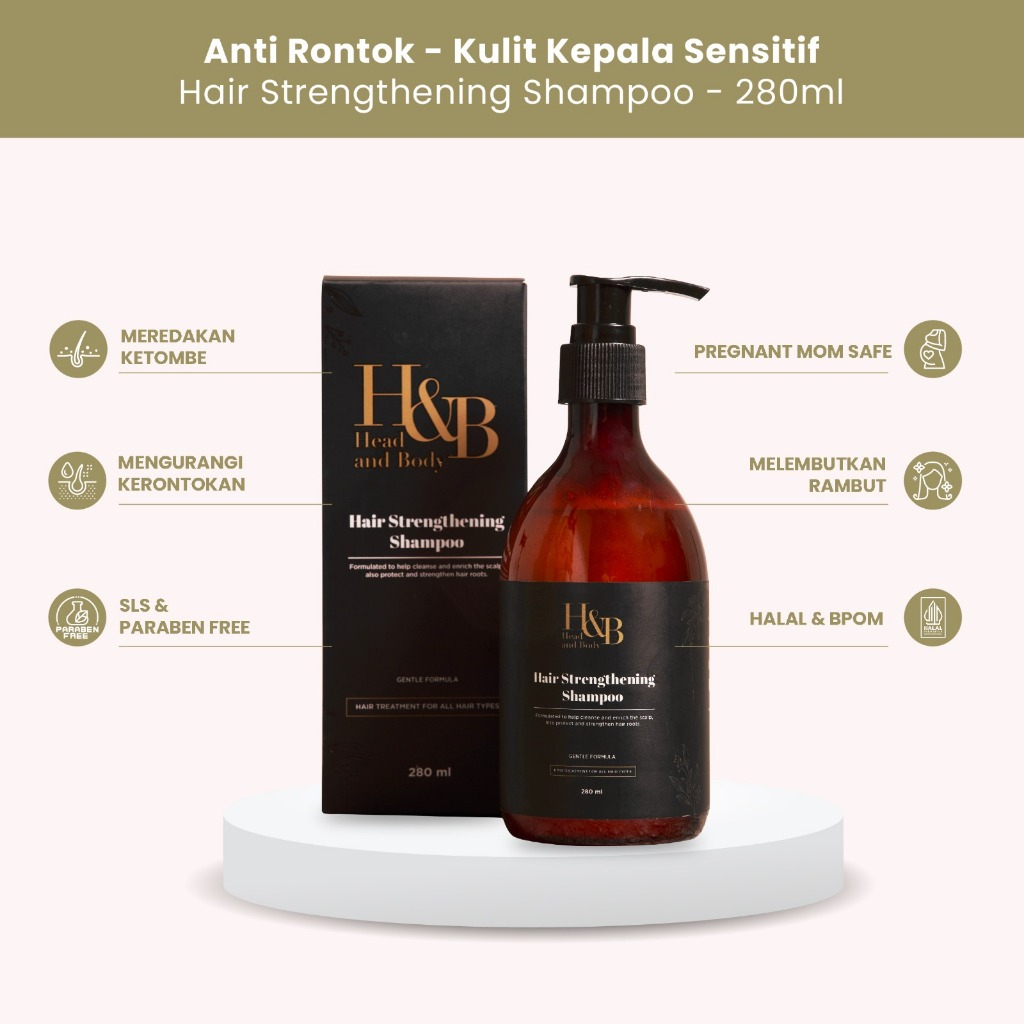 Jual The Head and Body Hair Strengthening Shampoo NON SLS & PARABEN ...