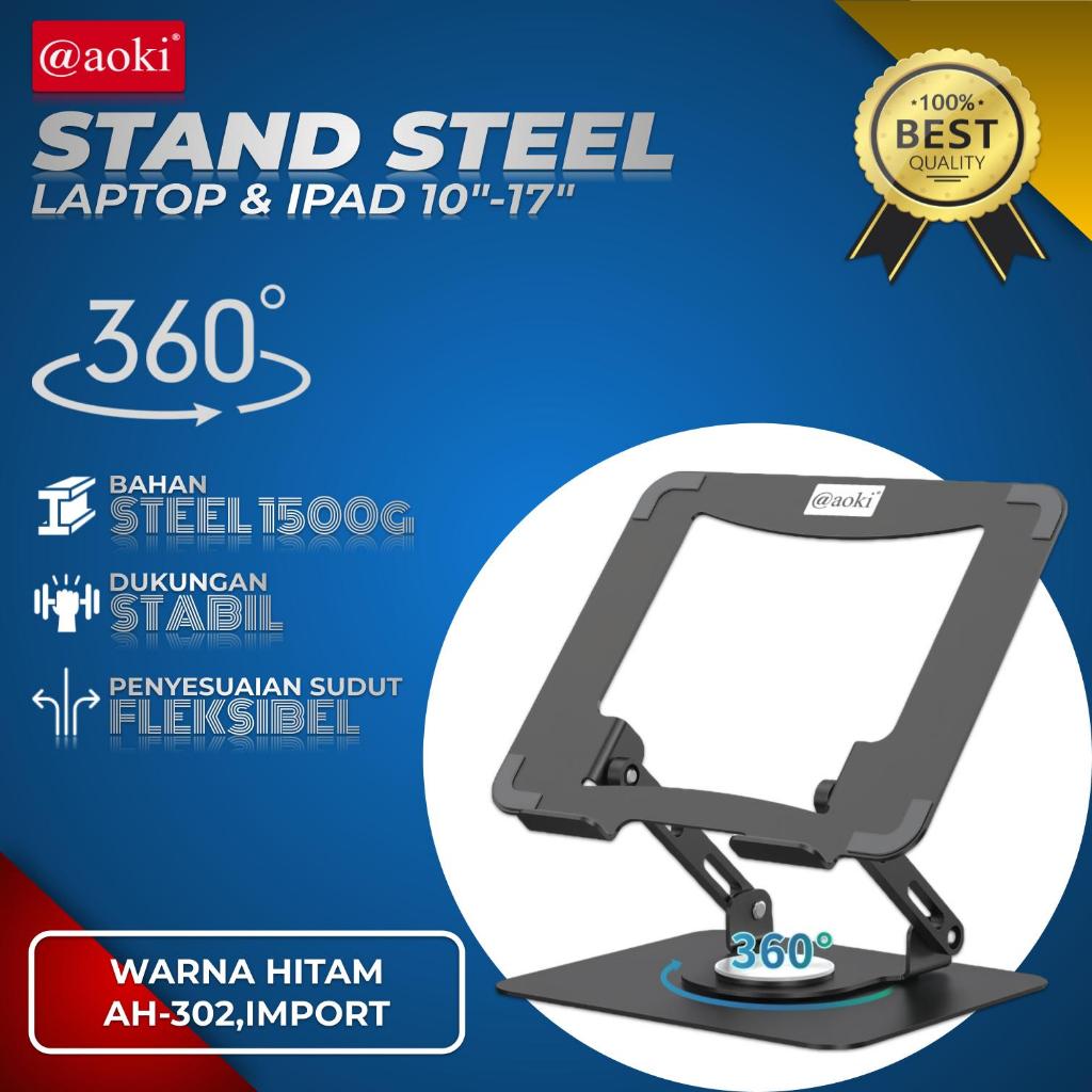 Jual AOKI Laptop Stand dengan 360° Rotasi Base, Penstabil Komputer Ergonomis untuk Meja ...