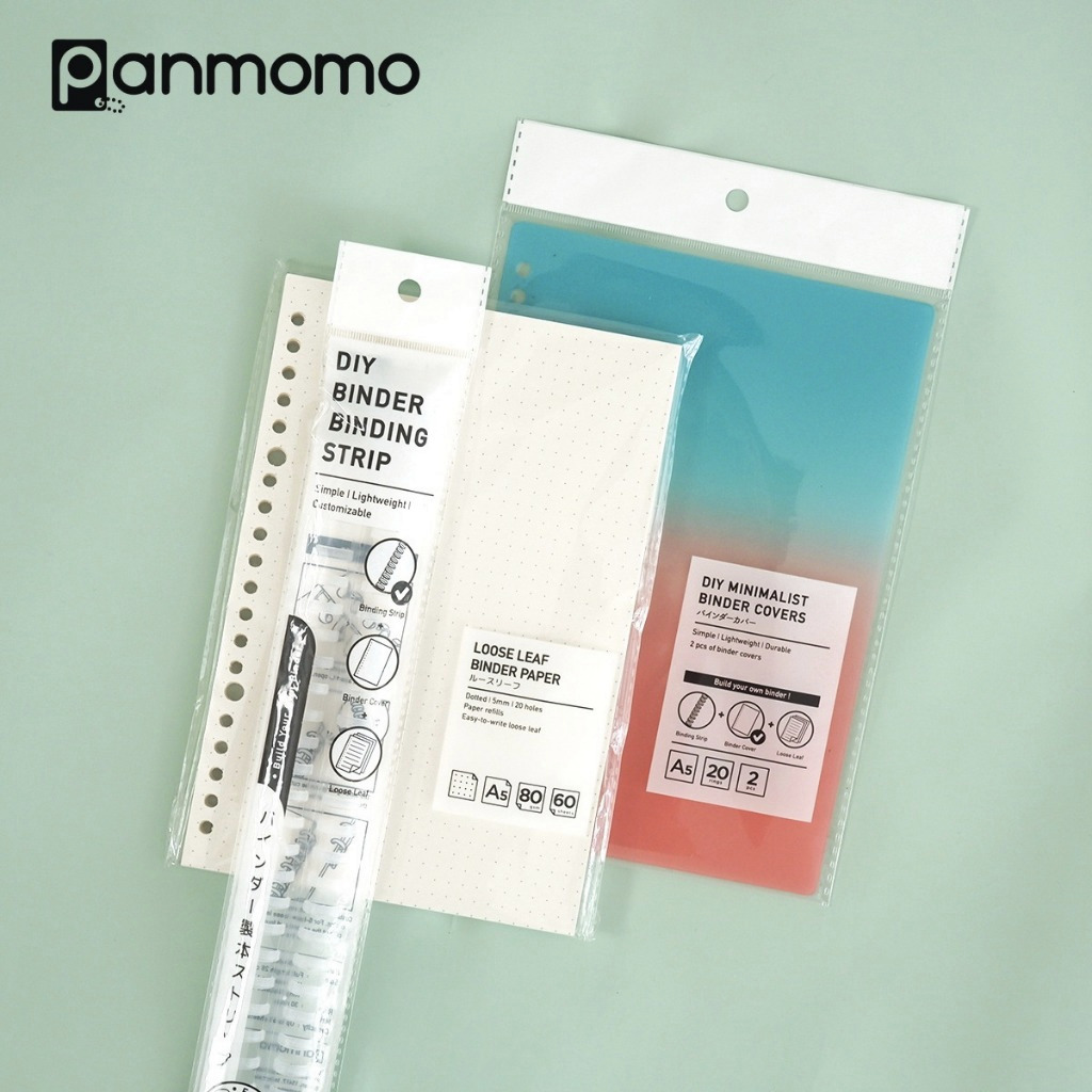 Jual Panmomo DIY Minimalist Binder Covers 2pc Gradient A5 - Sampul ...