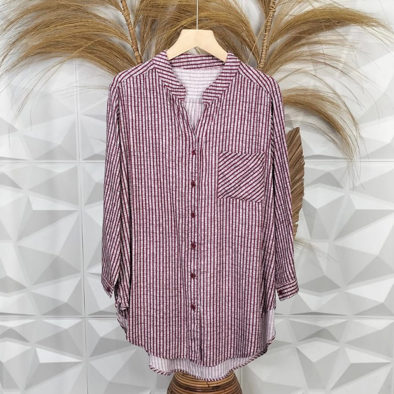 Jual Atasan Wanita Salur Bahan Rayon Premium/Blouse wanita Terbaru ...