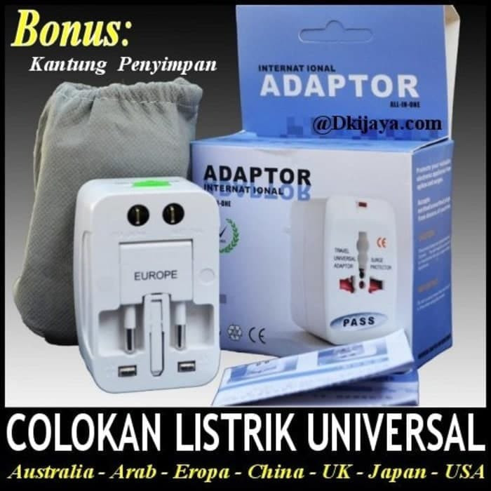 Jual Universal Travel Adapter Internasional Adaptor | Shopee Indonesia
