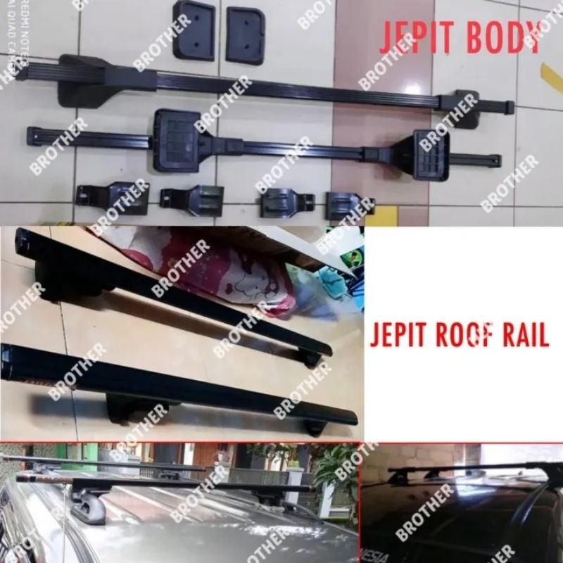 Jual Kaki Rack Cross Bar Jepit Body / Roof Rail Mobil Universal Avanza ...