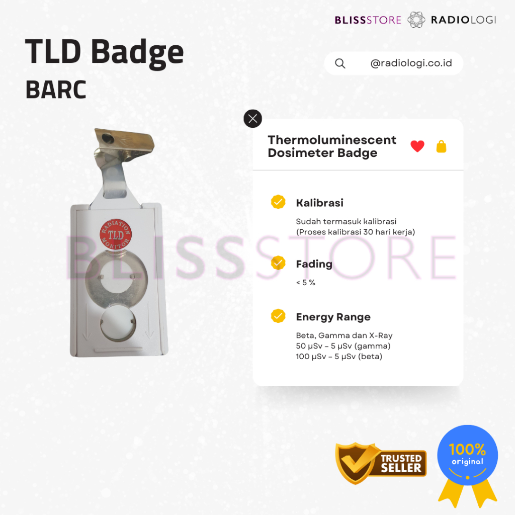 Jual TLD Badge BARC dengan Kalibrasi - Alat Pemantau Dosis Radiasi ...
