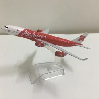 Jual miniatur Diecast pesawat AirAsia A340 bahannya dari besi 16 senti ...