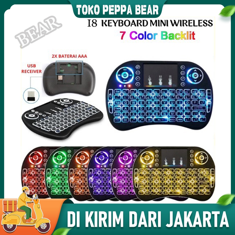 Jual Keyboard Mini Nirkabel i8 2.4G Keyboard Genggam - i8 Mini Keyboard ...