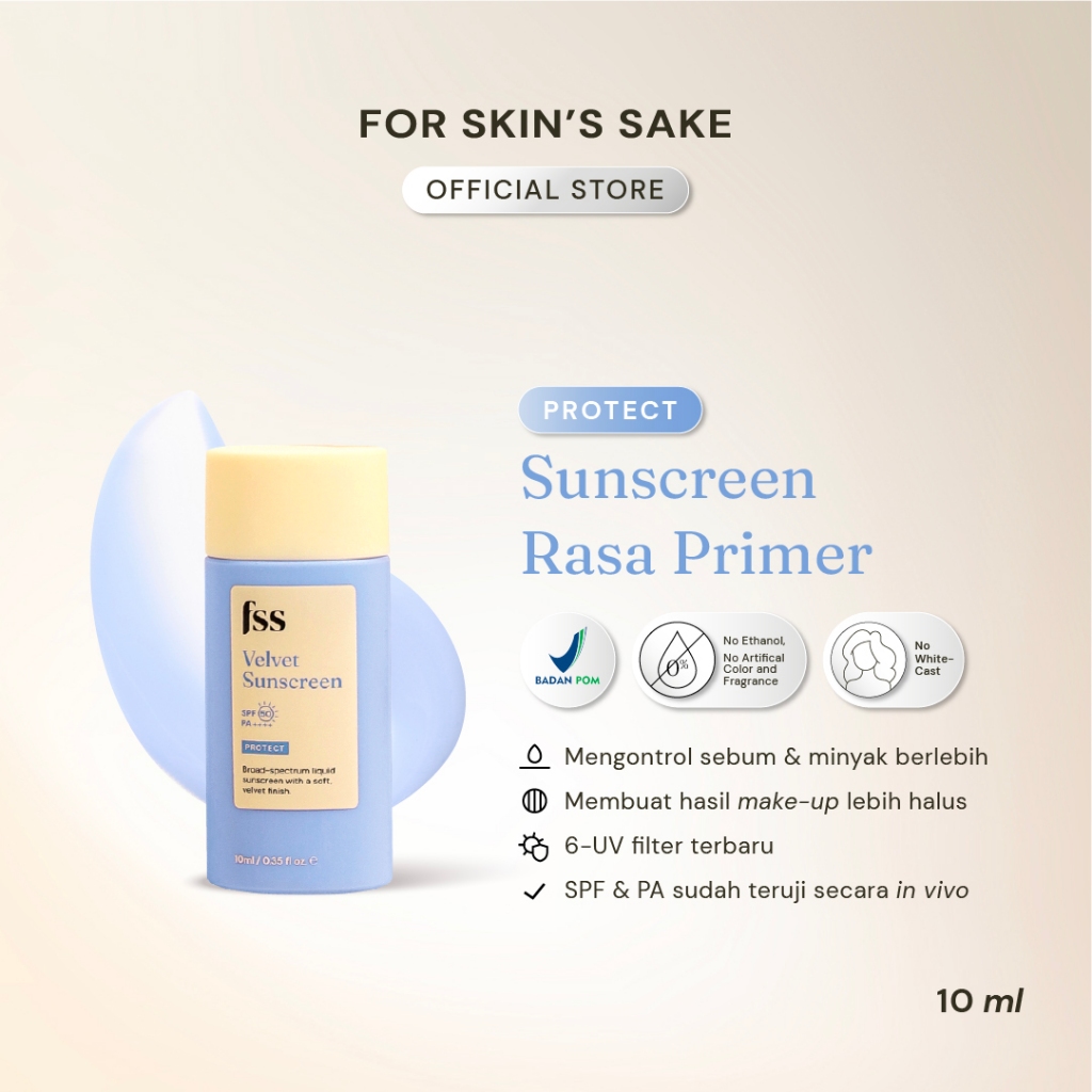 Jual For Skin's Sake FSS Mini Velvet Sunscreen SPF 50 PA++++ Travel Sunscreen | Shopee Indonesia