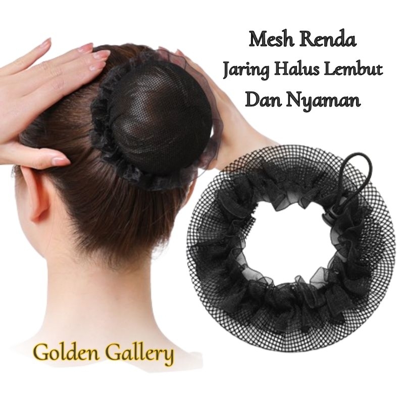 Jual Harnet Ballerina Bun / Hairnet Pembungkus Sanggul / Hairnet tebal ...