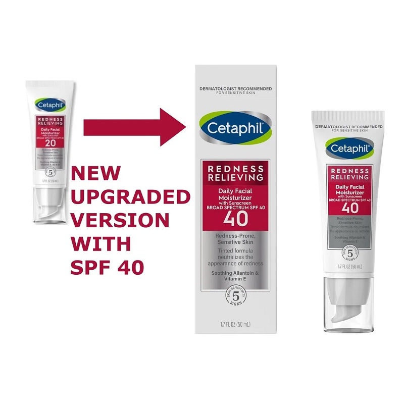 Jual Cetaphil Redness Relieving Daily Facial Moisturizer Spf40 50ml | Shopee Indonesia