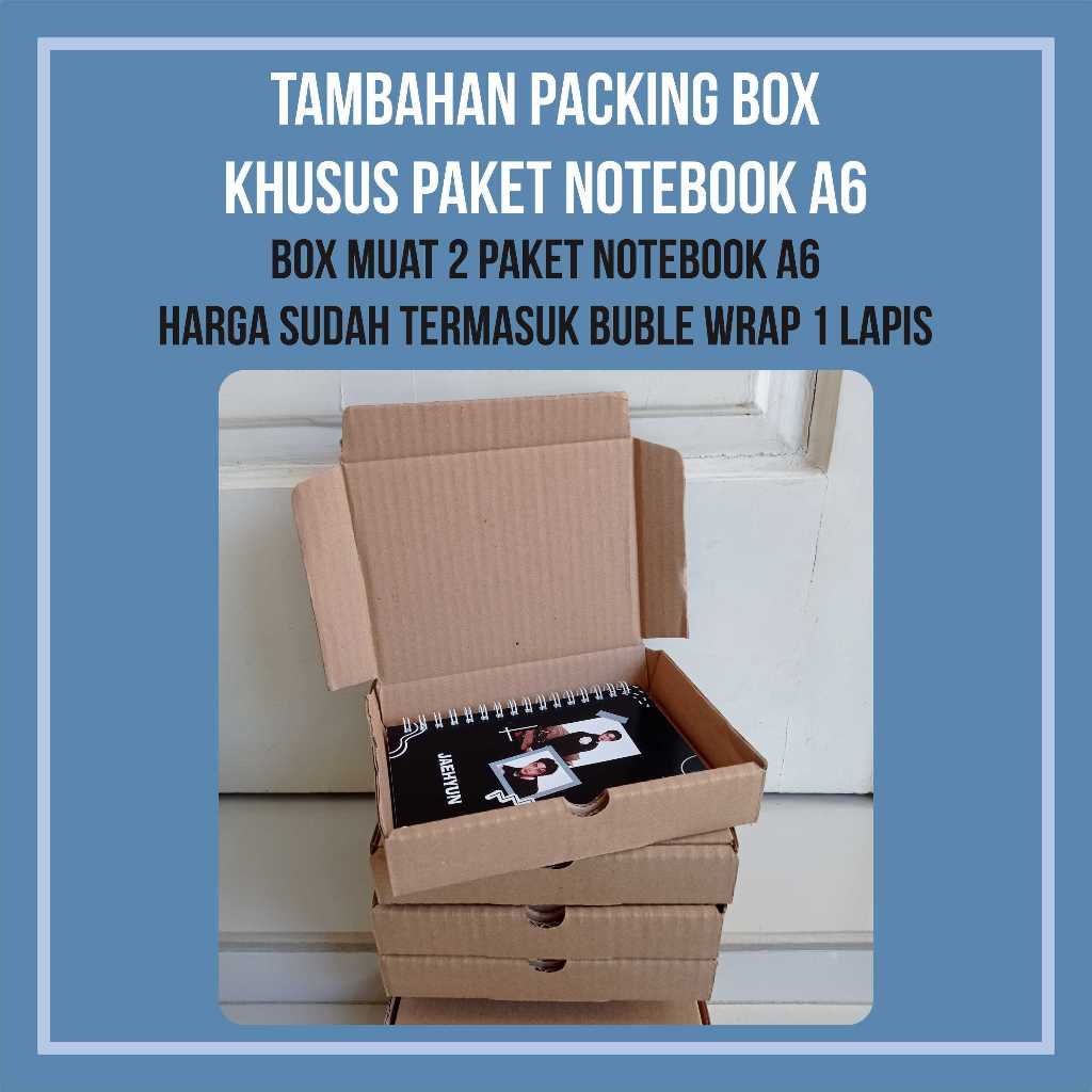 Jual TAMBAHAN PACKING BOX KHUSUS PAKET NOTEBOOK A6 | Shopee Indonesia
