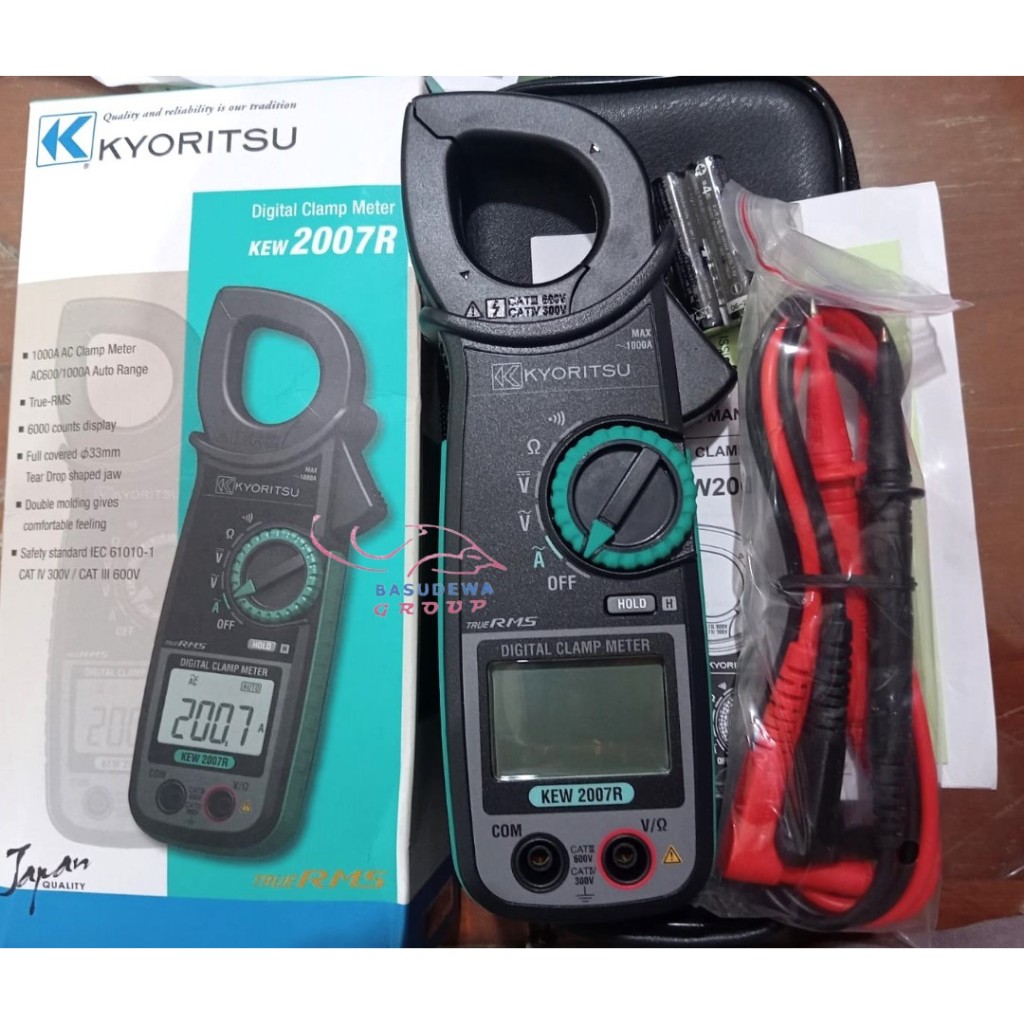 Jual KYORITSU TANG AMPERE 2007R / DIGITAL CLAMP METER KYORITSU 2007R ...
