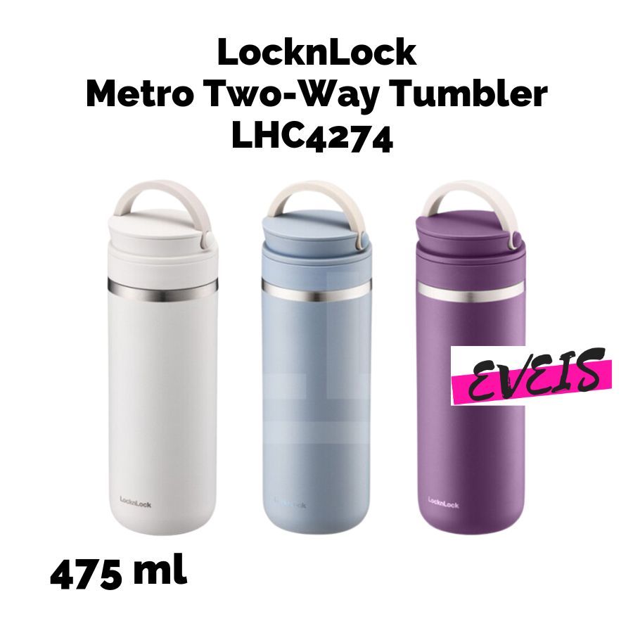 Jual LocknLock Metro Two Way Tumbler 475ml - LHC4274 - Termos Air Minum Stainless | Shopee Indonesia