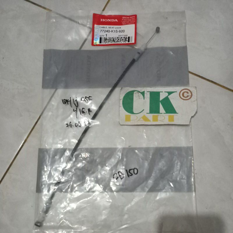 Jual Kabel Jok / Cable, Seat Lock New CB150R Streetfire PN. 77240 K15 ...