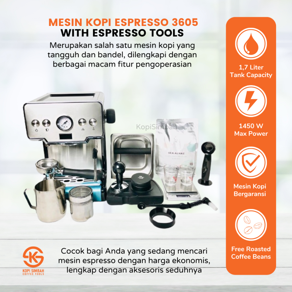 Jual Paket Mesin Kopi Espresso Gustino 675 Alat Seduh Pembuat Kopi ...