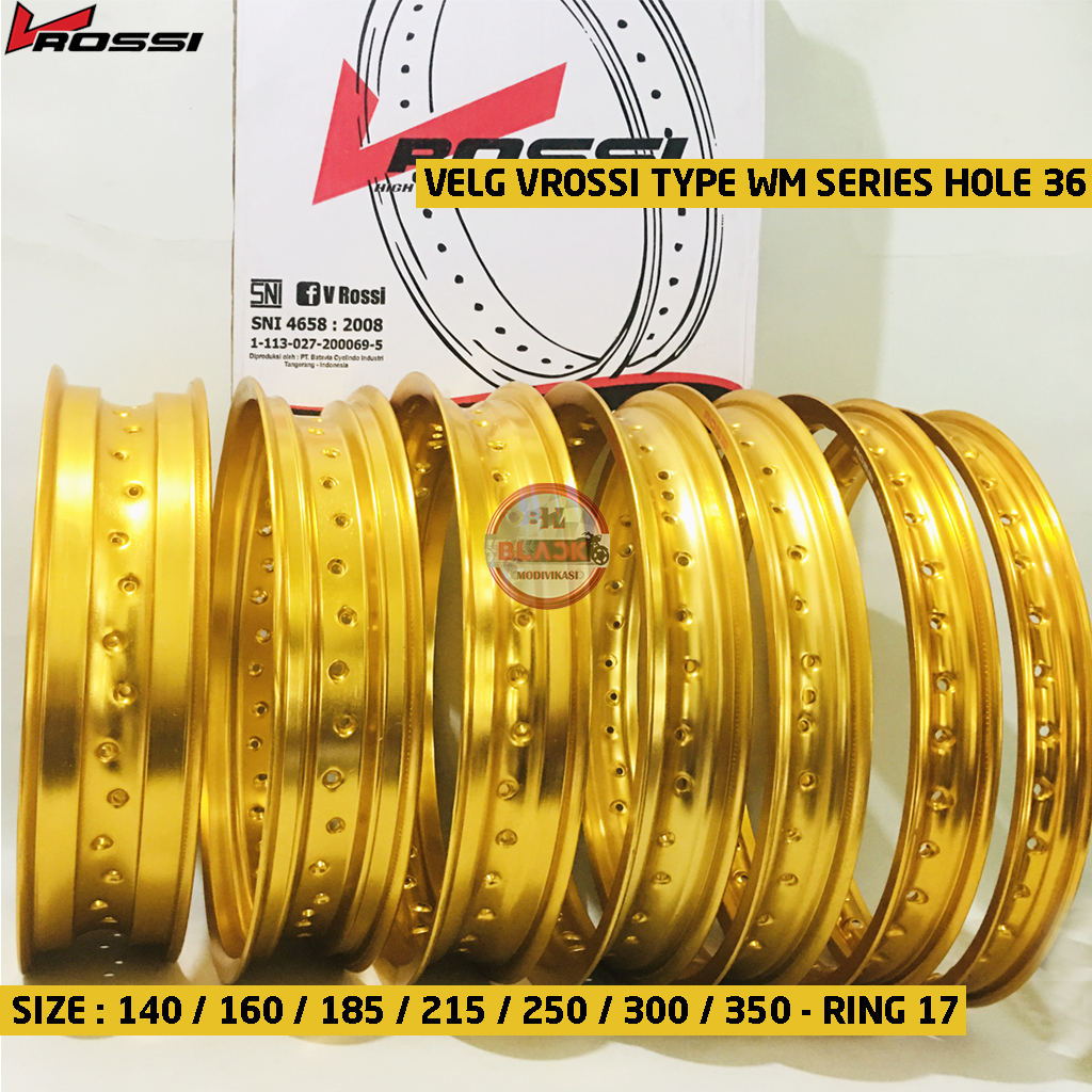 Jual Velg Rossi TYPE WM UK 140 / 160 / 185 / 215 / 250 / 300 / 350 Ring ...