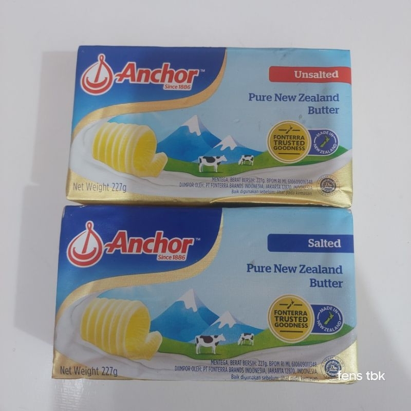 Jual BUTTER ANCHOR 200GR / ANCHOR UNSALTED BUTTER / ANCHOR SALTED ...