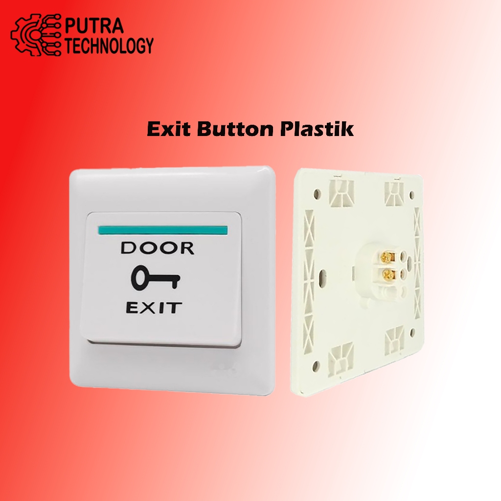 Jual Tombol EXIT button door pintu access control Plastik | Shopee ...