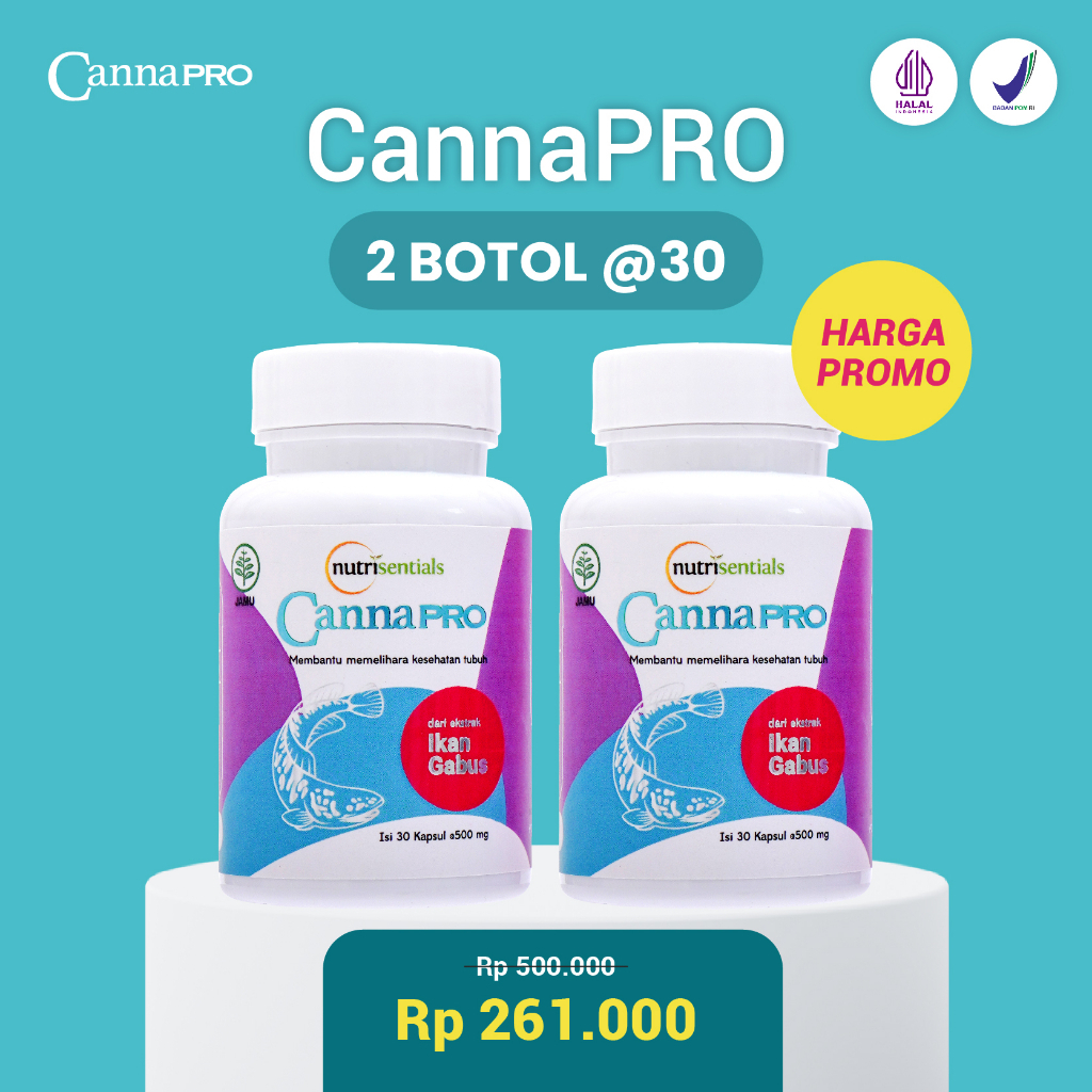 Jual Ekstrak Ikan Gabus CannaPRO 30 Kapsul PAKET 2 BOTOL | Shopee Indonesia