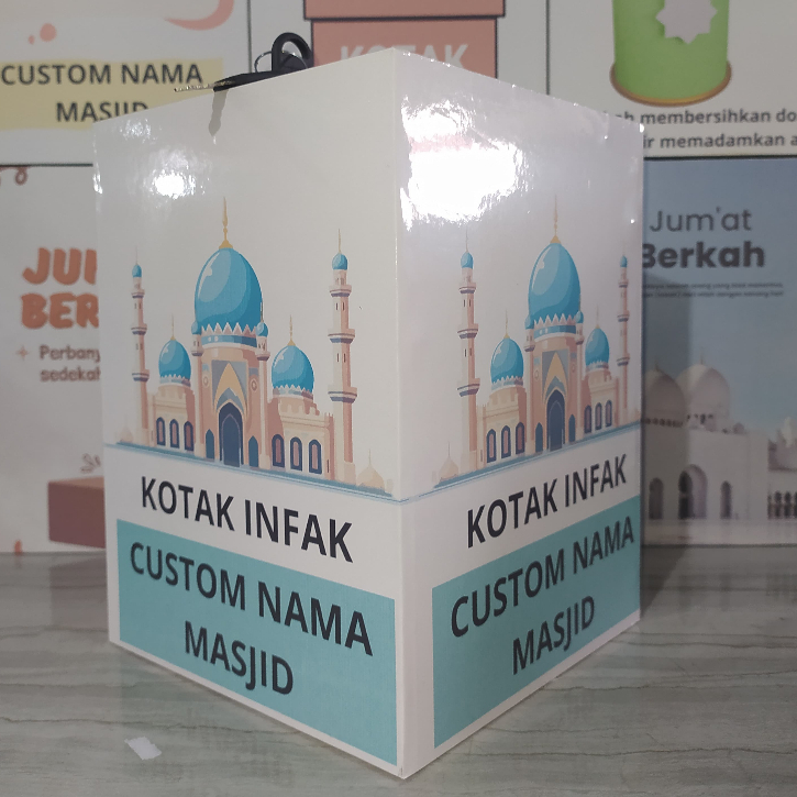 Jual Kotak Amal Infaq Motif Masjid Celengan Target Kunci Ukuran Jumbo ...